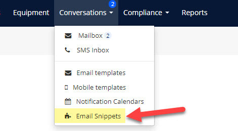 Creating Email Snippets